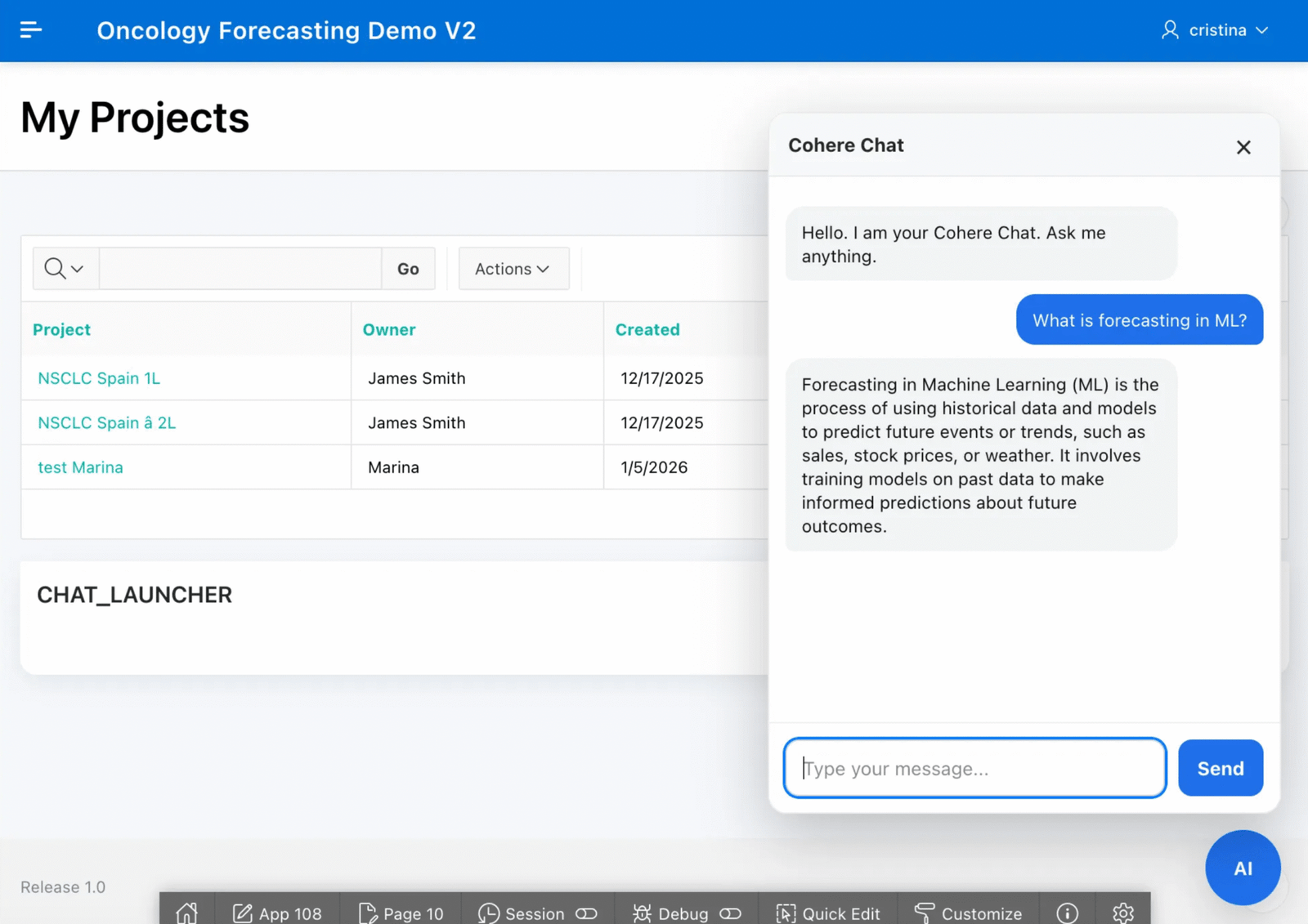 How to Add a Floating GenAI Chatbot to Oracle APEX (OCI Generative AI ...
